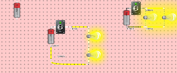 Series and Parallel Circuit - Online Circuit Simulator | DCACLab