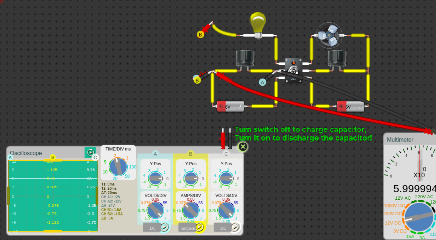Charging discharging capacitor experiment - Online Circuit | DCACLab