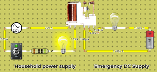 Emergency DC Power supply - Online Circuit Simulator | DCACLab