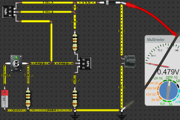 Amplifier DC Circuit With Diode - Online Circuit Simulator | DCACLab