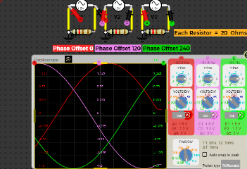 Phase Offset AC Circuit Observation - Online Circuit | DCACLab